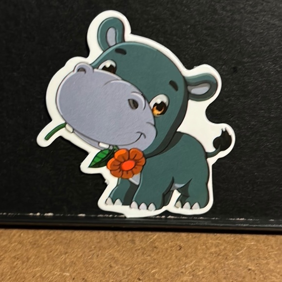 Design | Cartoon Hippo Sticker | Poshmark